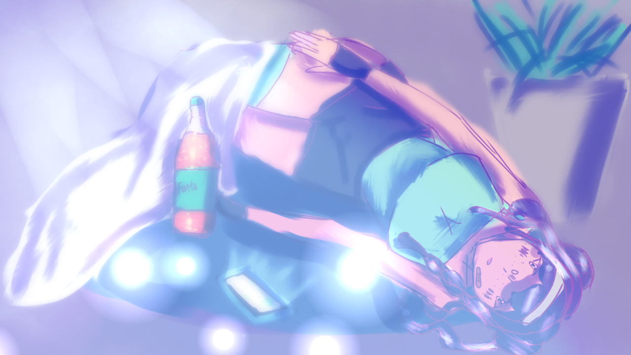 Chilling (Speedpaint) 🥤🏙🌙💠 - ibisPaint