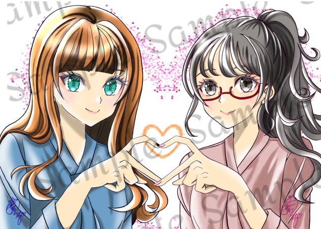 女の子ペア画 - ibisPaint