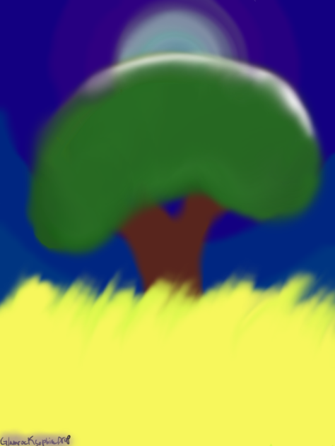 Tree At Night - ibisPaint