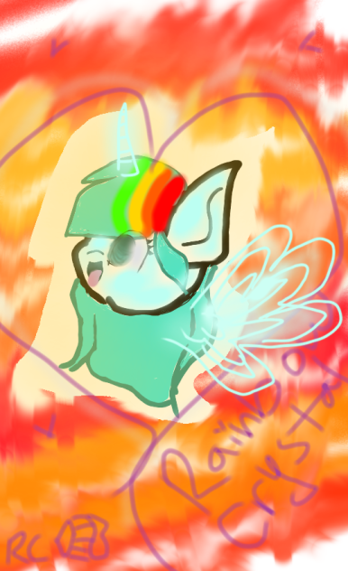 Rainbow Crystal drawing practice - ibisPaint