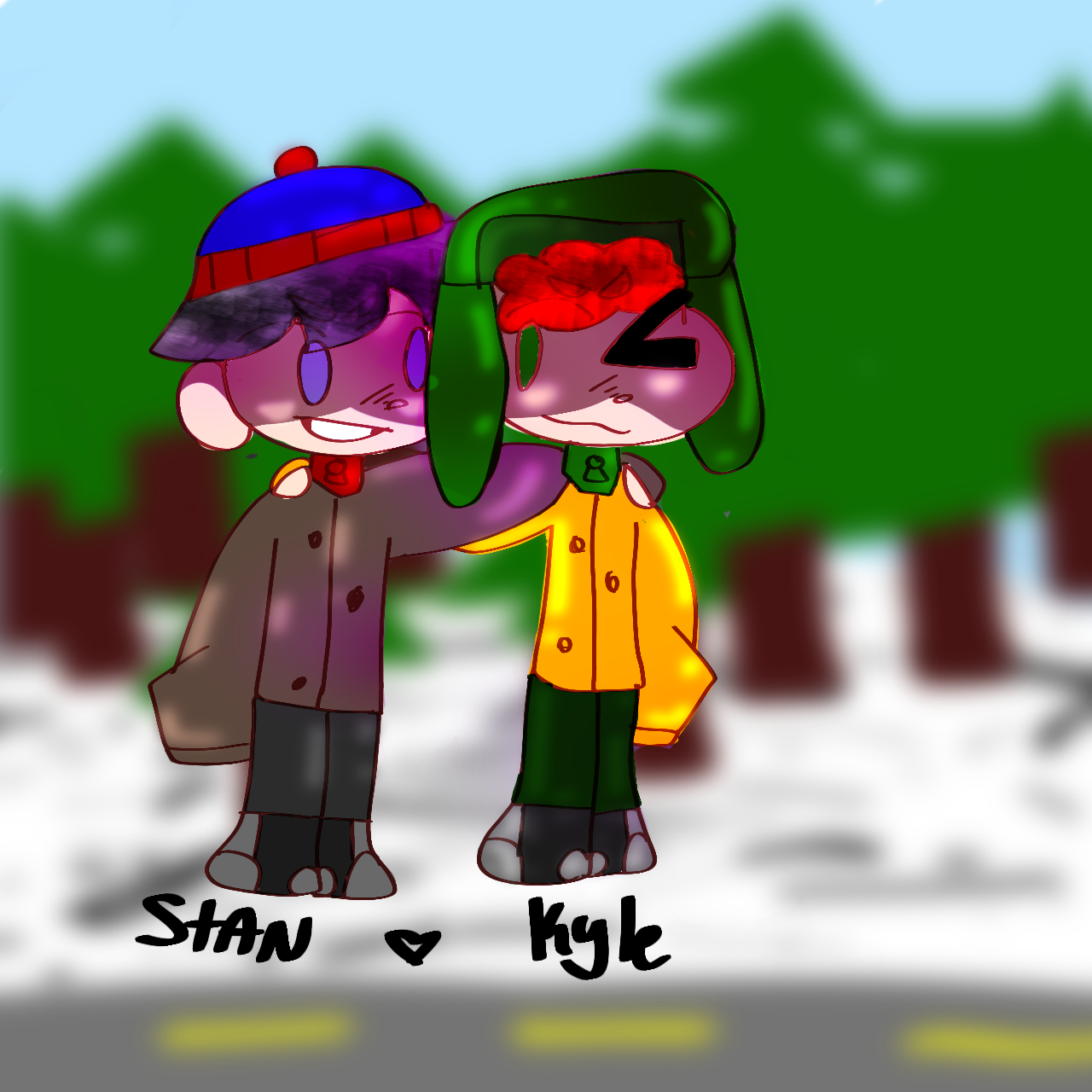 kyle and stan 🥰😘😍 - ibisPaint