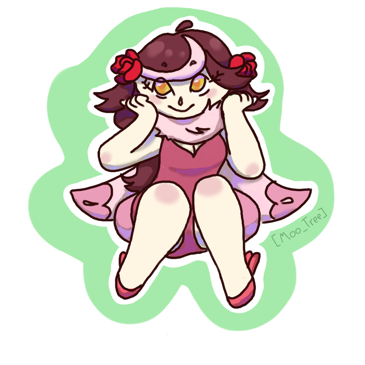 Pink moth oc - ibisPaint