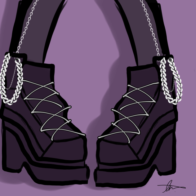Gothic shoe design - ibisPaint