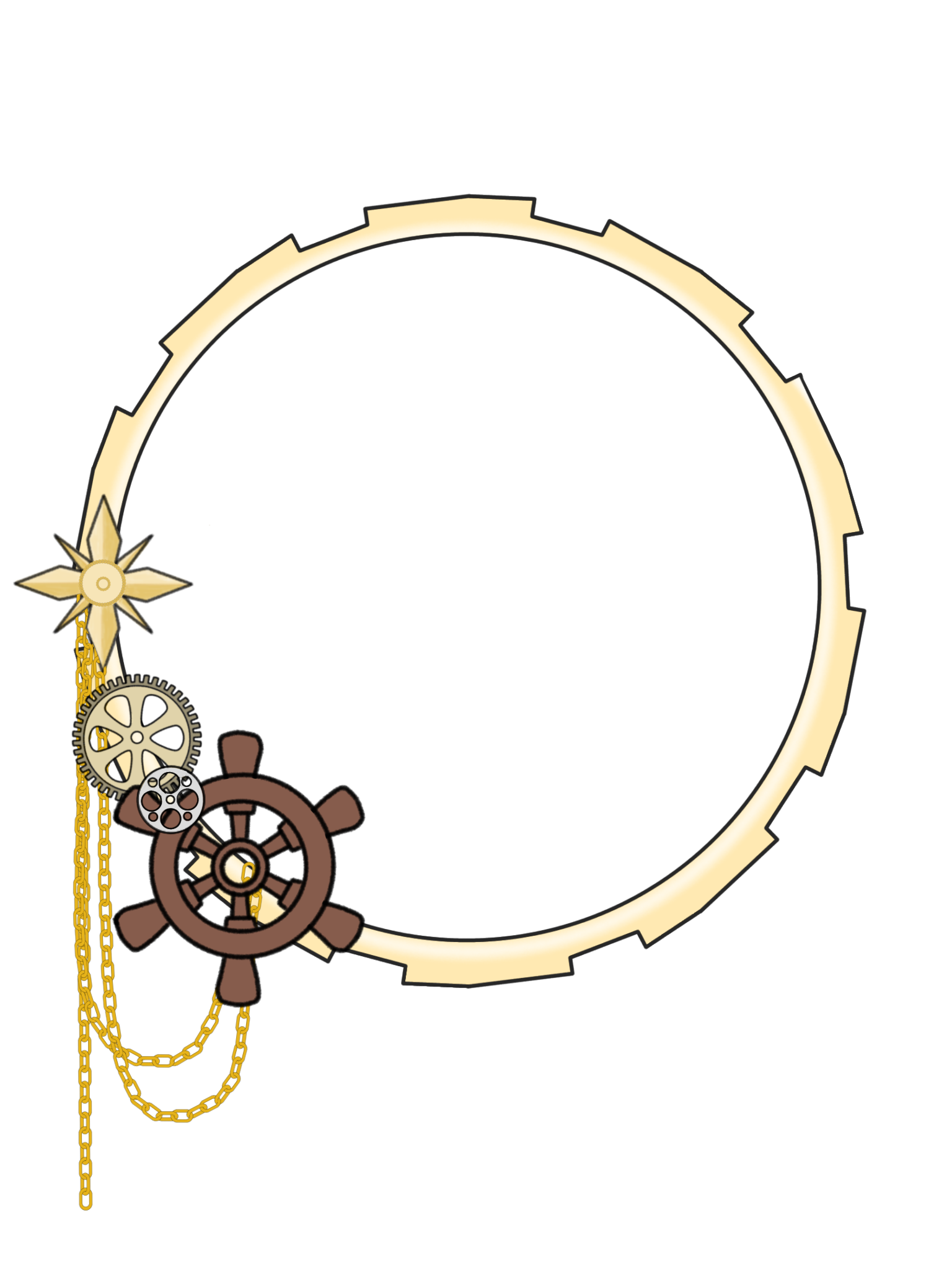 Material - Steampunk frame avatar 2 - ibisPaint