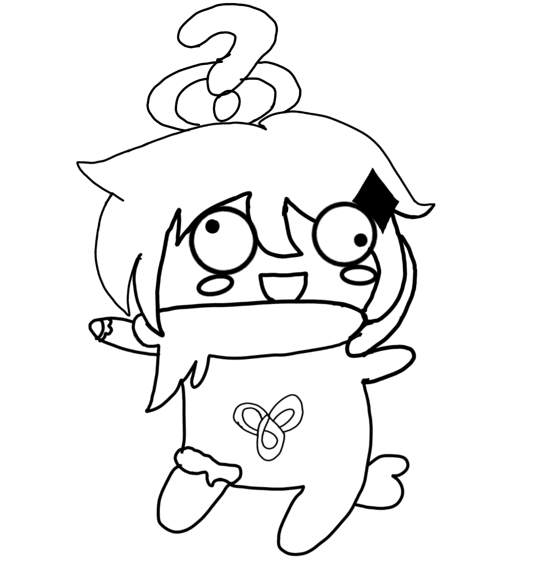 Derpy Paimon (Outline) - ibisPaint