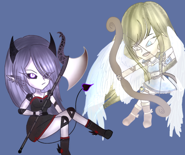 Devil vs Angel - ibisPaint
