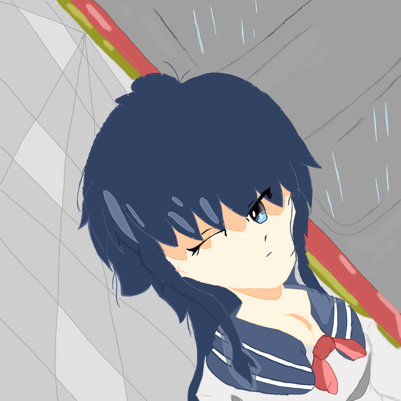 Bus station girl - ibisPaint