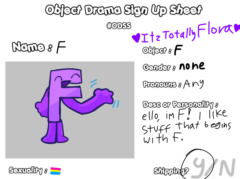 Object drama character sheet - ibisPaint
