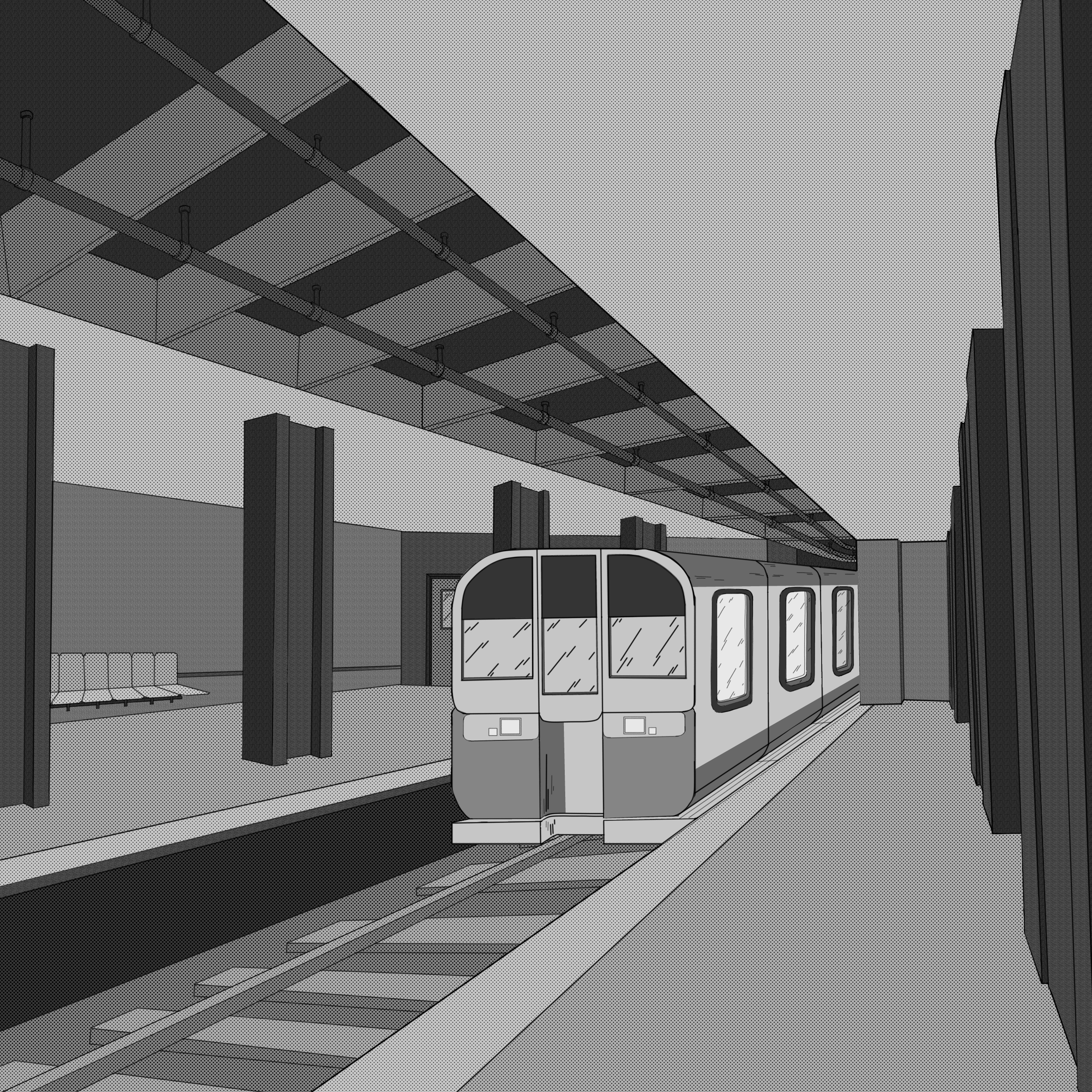 Subway (inside - train version) - ibisPaint