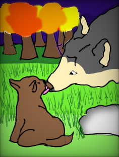 Wolf and pup - ibisPaint