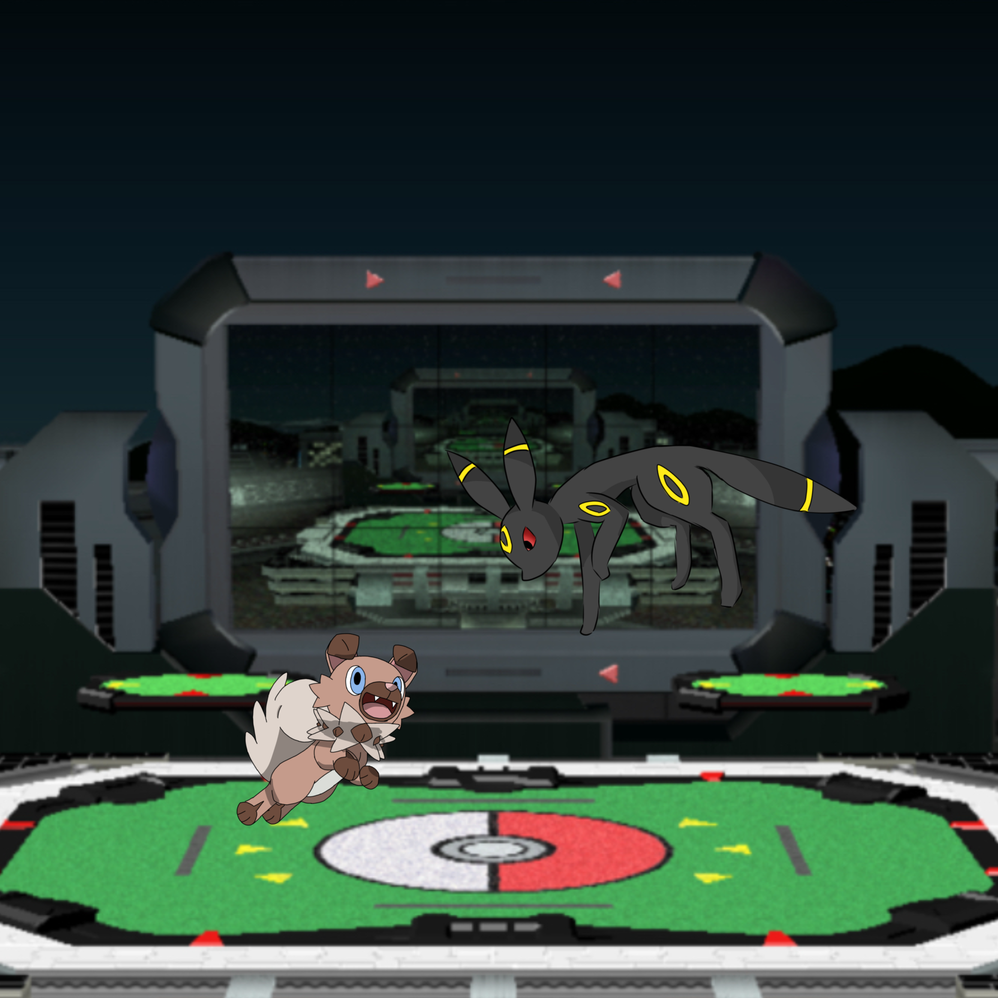 Umbreon vs Rockruff - ibisPaint