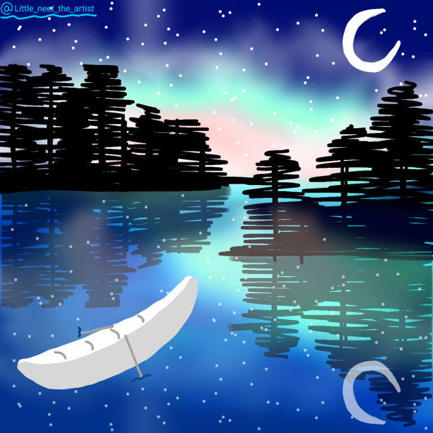 Night time boat ride - ibisPaint