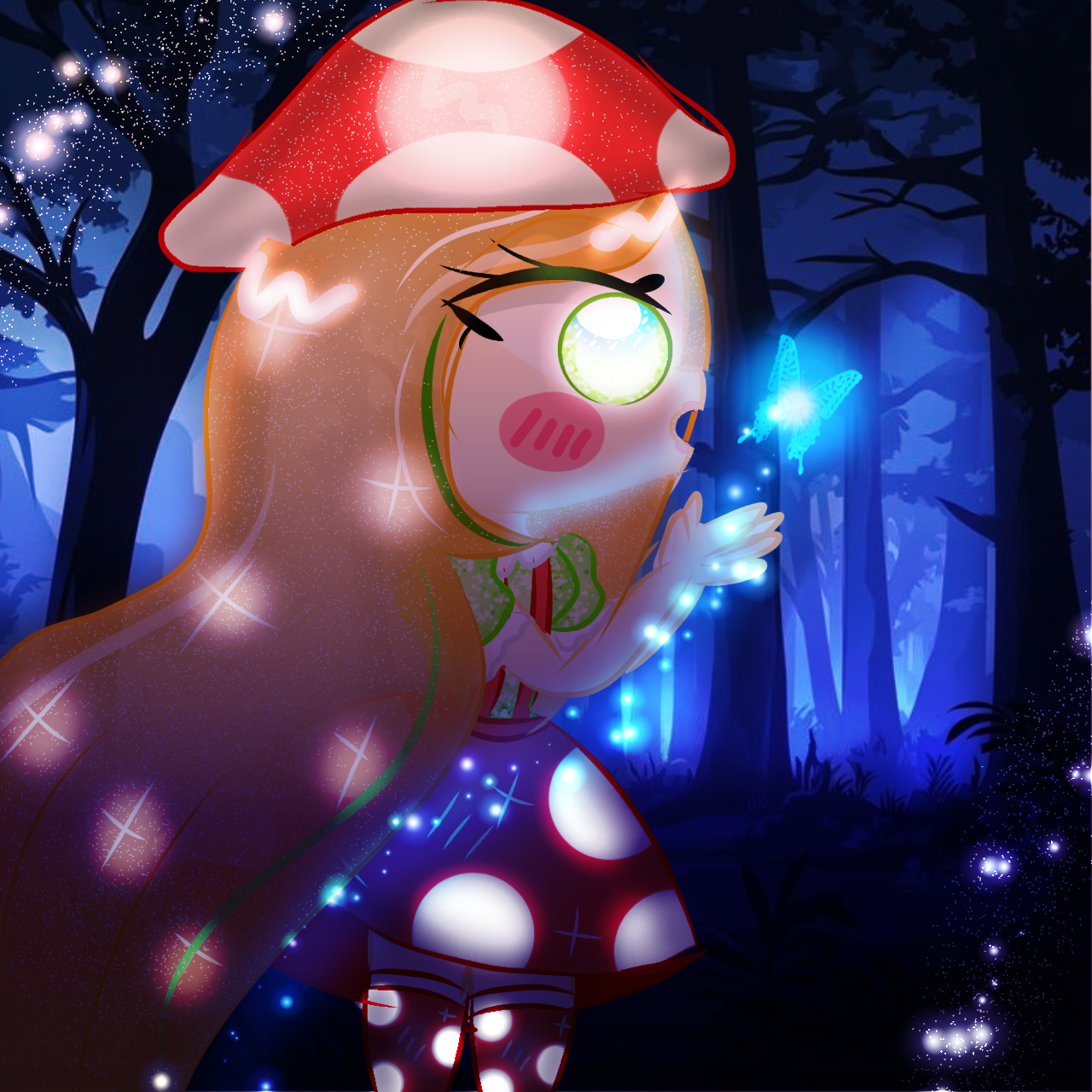 The forest is dark ♥💚🍄 - ibisPaint