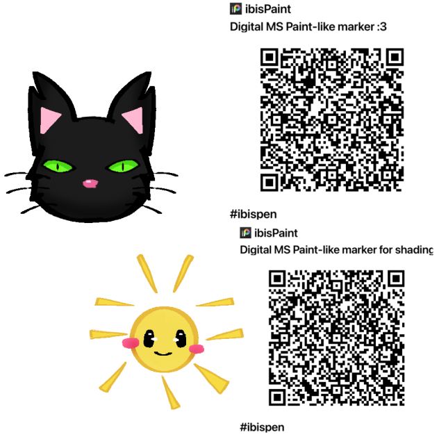 Digital MS-paint marker pens - ibisPaint