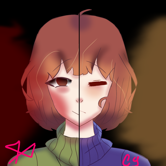 frisk y chara - ibisPaint