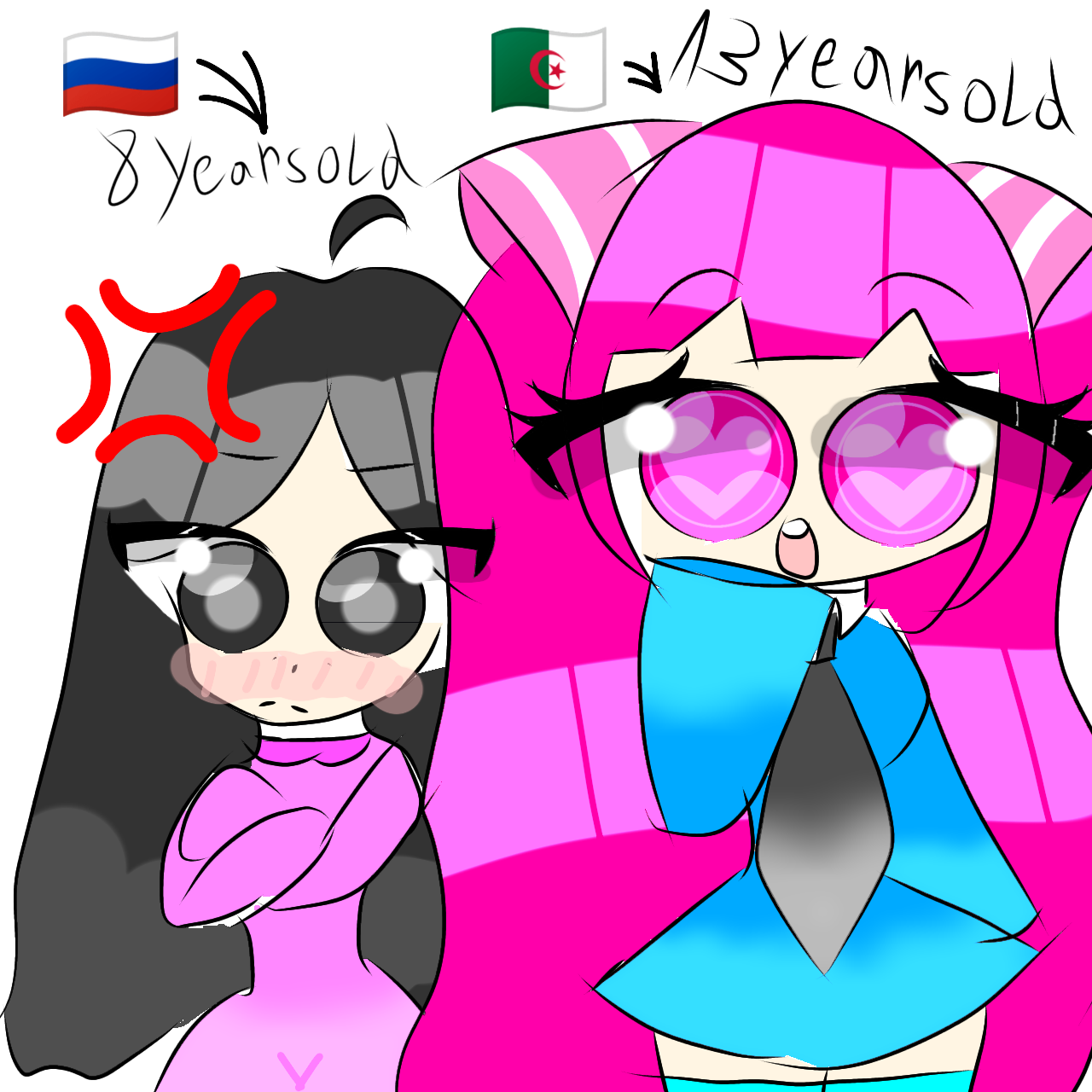 My dear friend and me🩵🩷💗💝 - ibisPaint