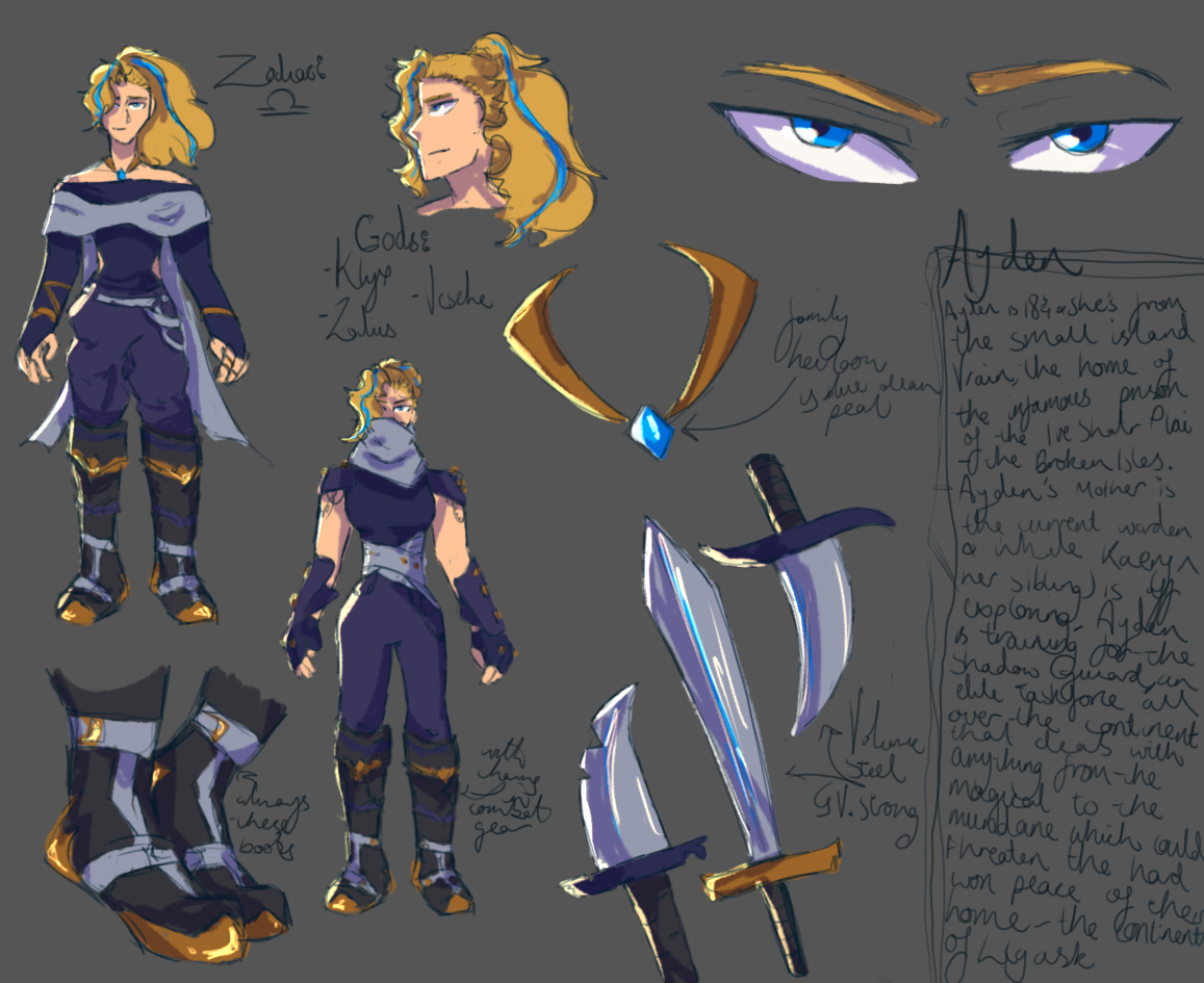 Ayden character ref. - ibisPaint