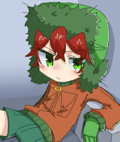 Kyle sitting in a random ahh room - ibisPaint