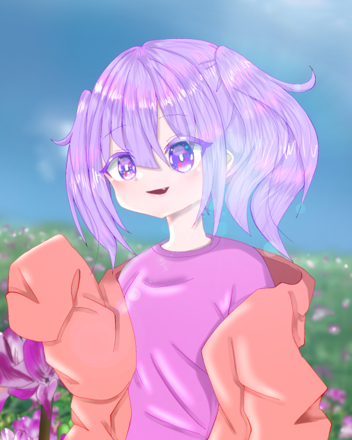 Purple girl - ibisPaint
