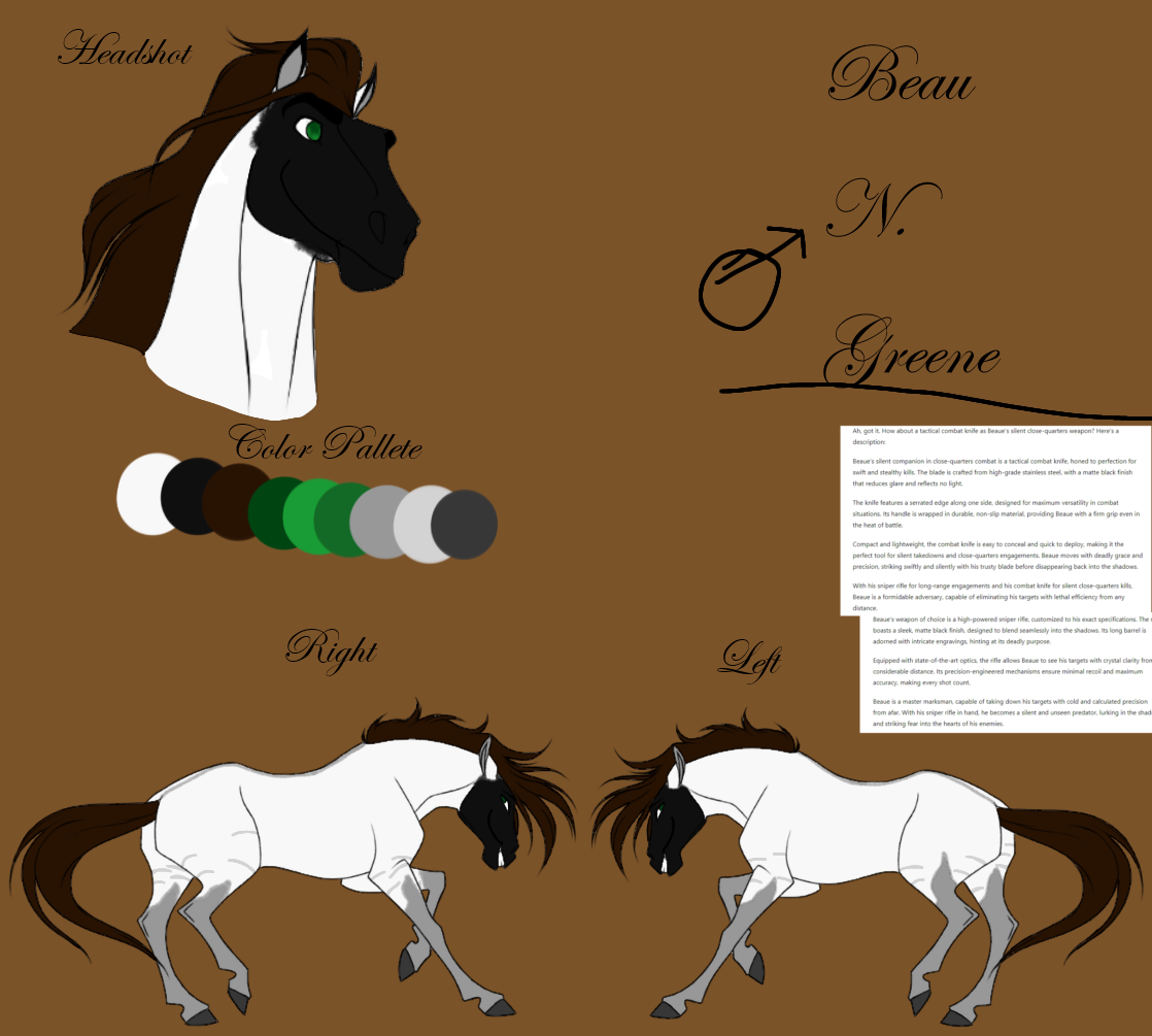 Beau N. Greene Reference sheet - ibisPaint