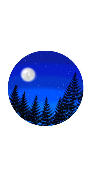 Céu a lua e o mar - ibisPaint