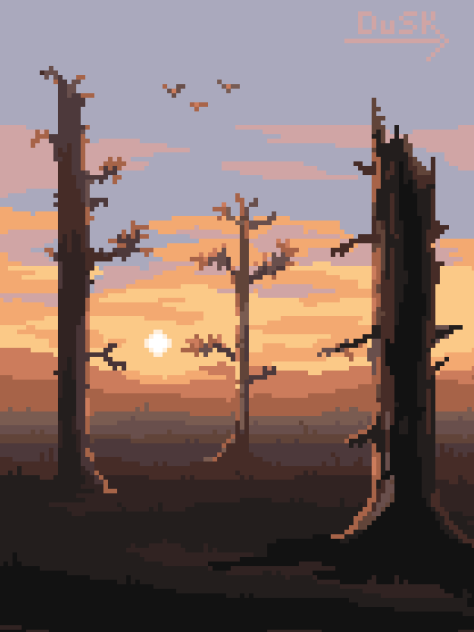 Pixel trees - ibisPaint