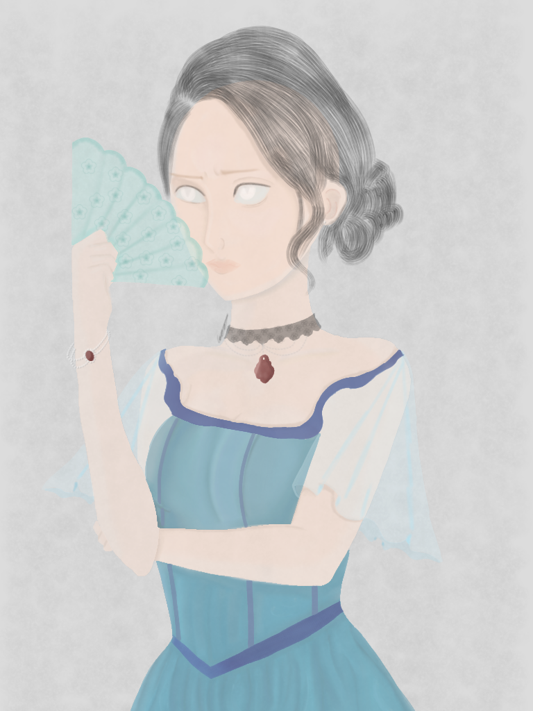 la dama del abanico - ibisPaint