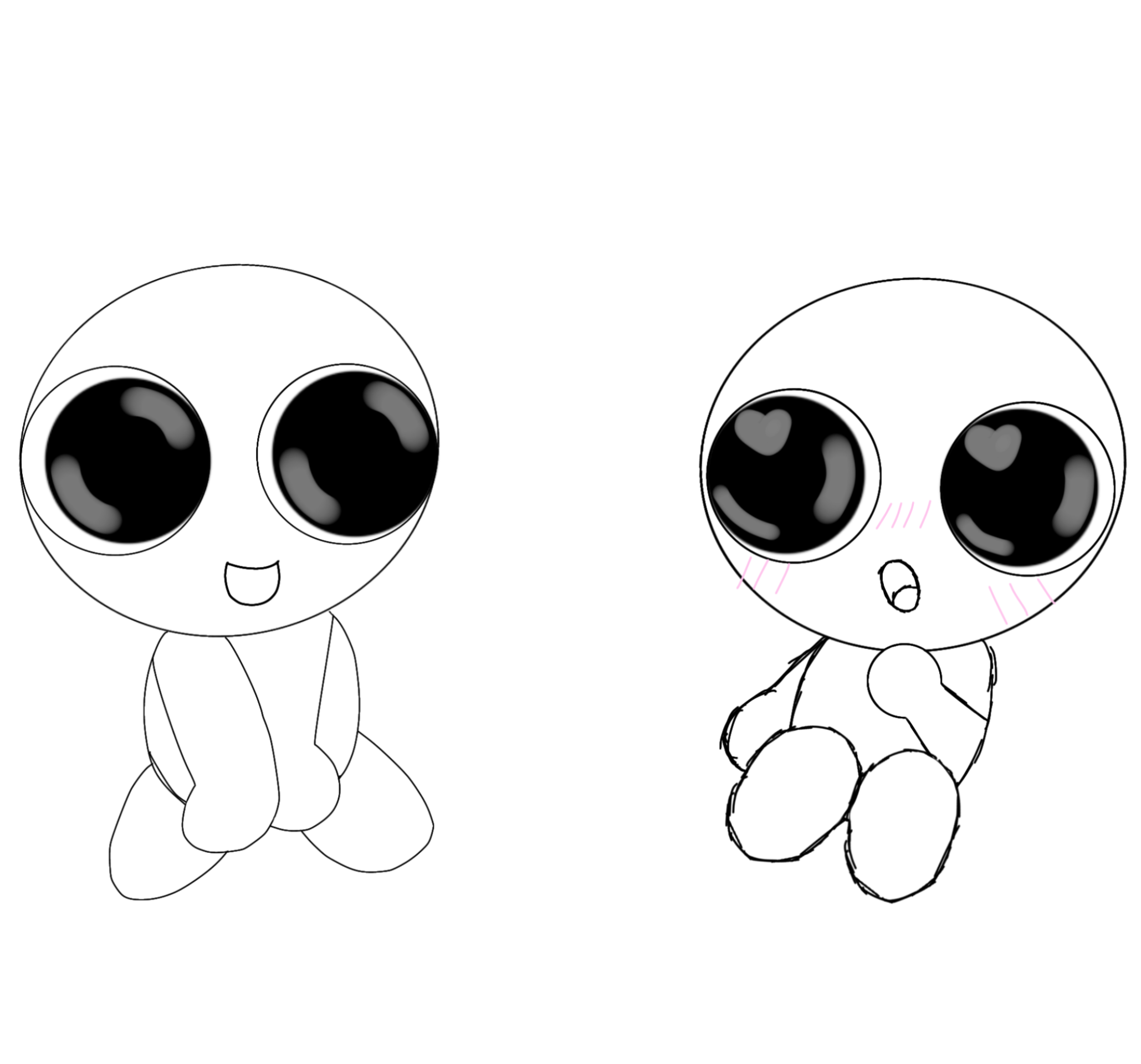 Cute romance couple collab base - ibisPaint