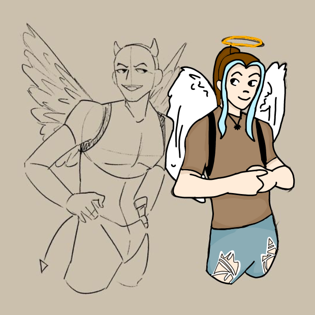 Angel and Demon - ibisPaint