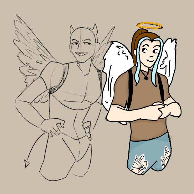 Angel and Demon - ibisPaint