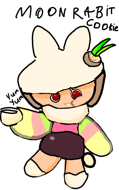 Moon Rabbit cookie - ibisPaint