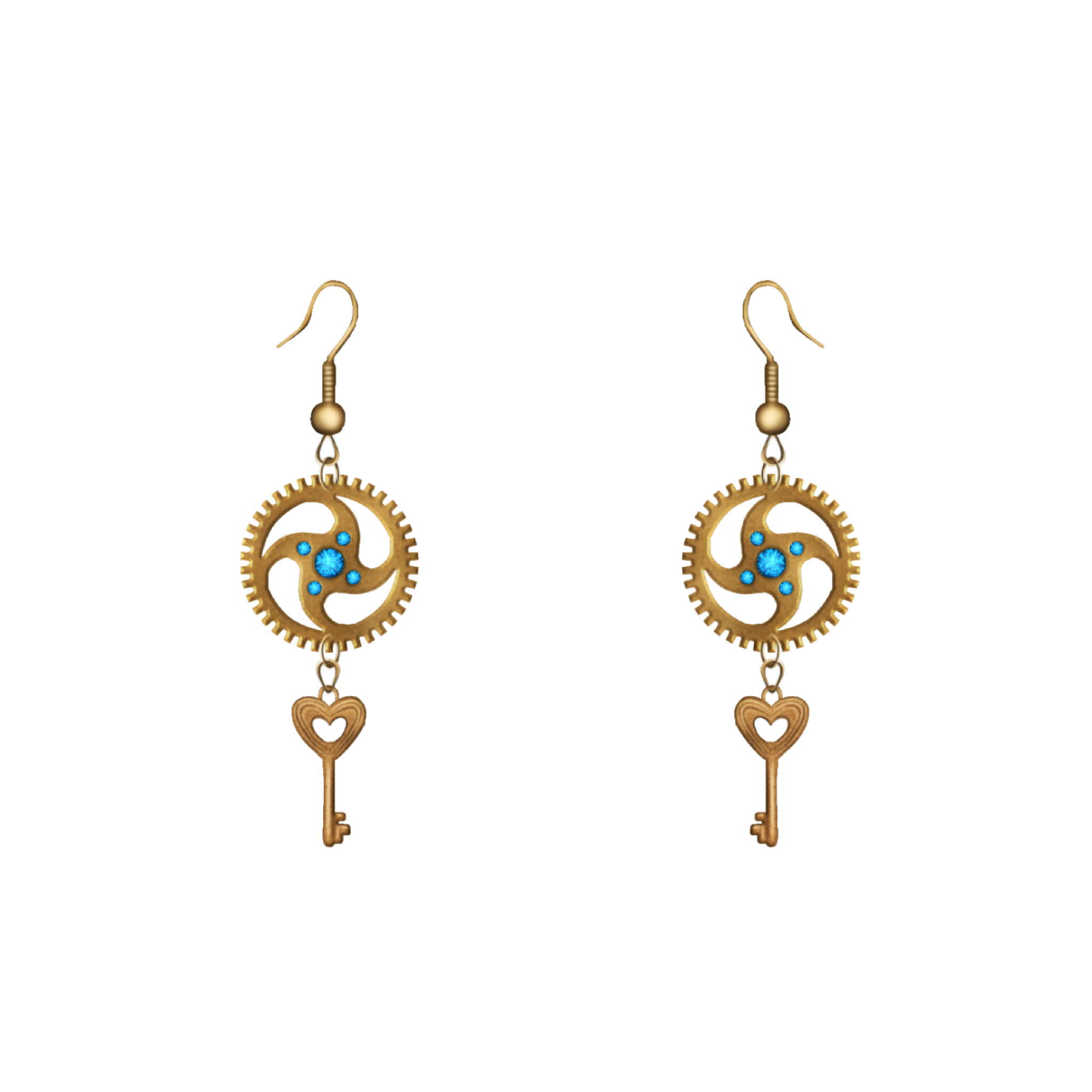 steampunk earrings - ibisPaint