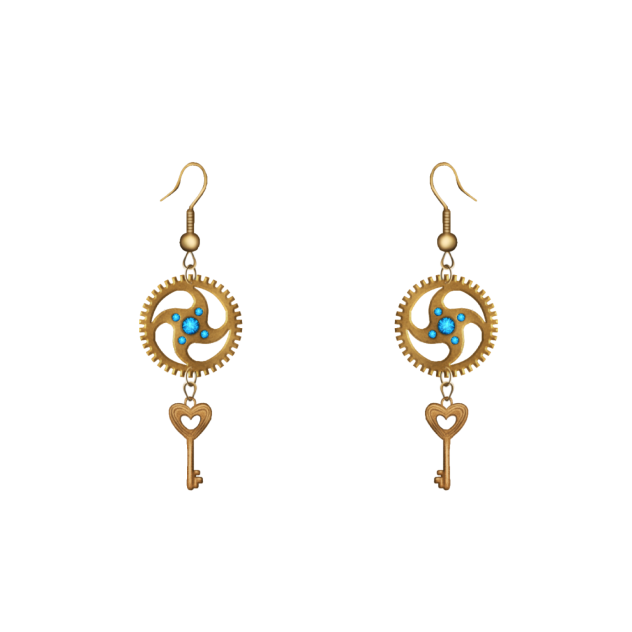 steampunk earrings - ibisPaint