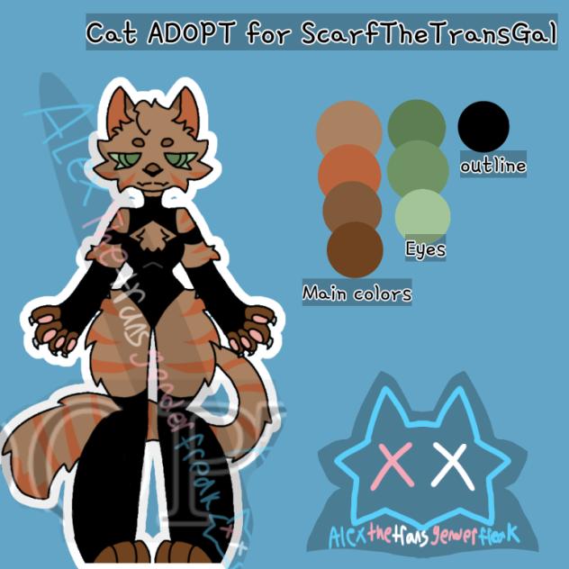 Cat ADOPT for ScarfTheTransGal - ibisPaint