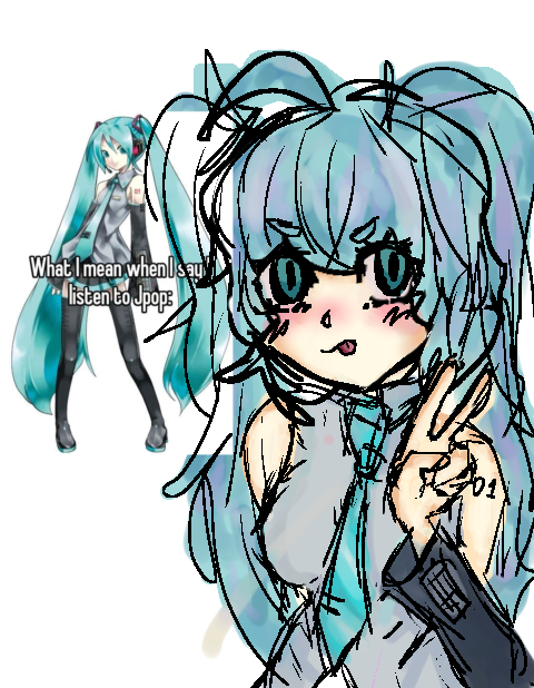 Miku(lazy) - ibisPaint