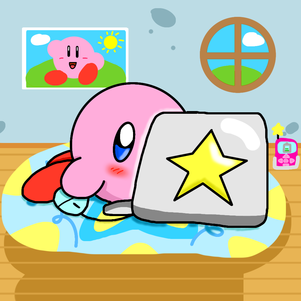 Ordenador de Kirby. - ibisPaint