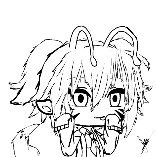 dibujo de Gacha life (sin color) - ibisPaint