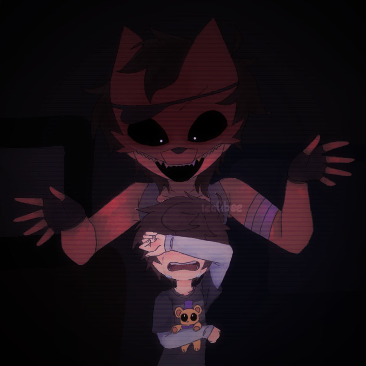 cc and foxybro (fnaf 4) - ibisPaint
