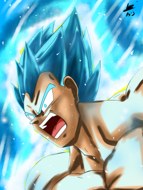 Drawing Vegeta Ssj Blue - ibisPaint