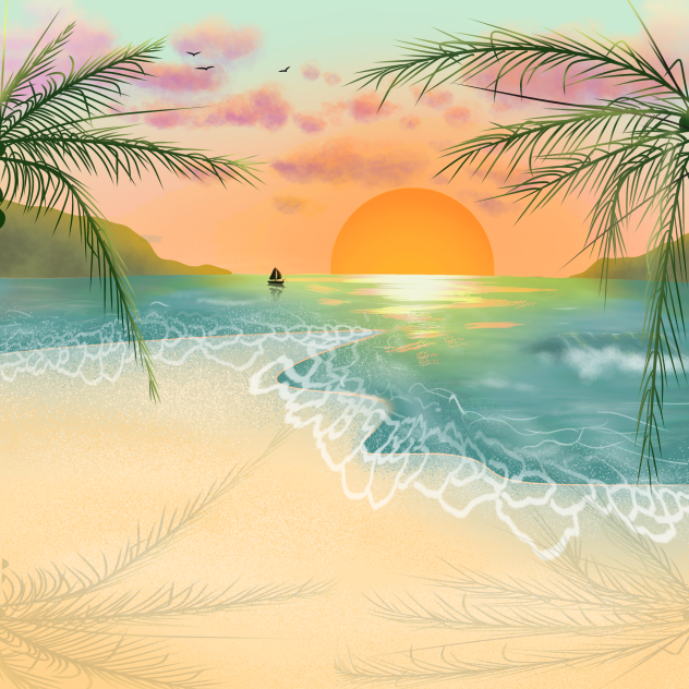 por do sol - ibisPaint