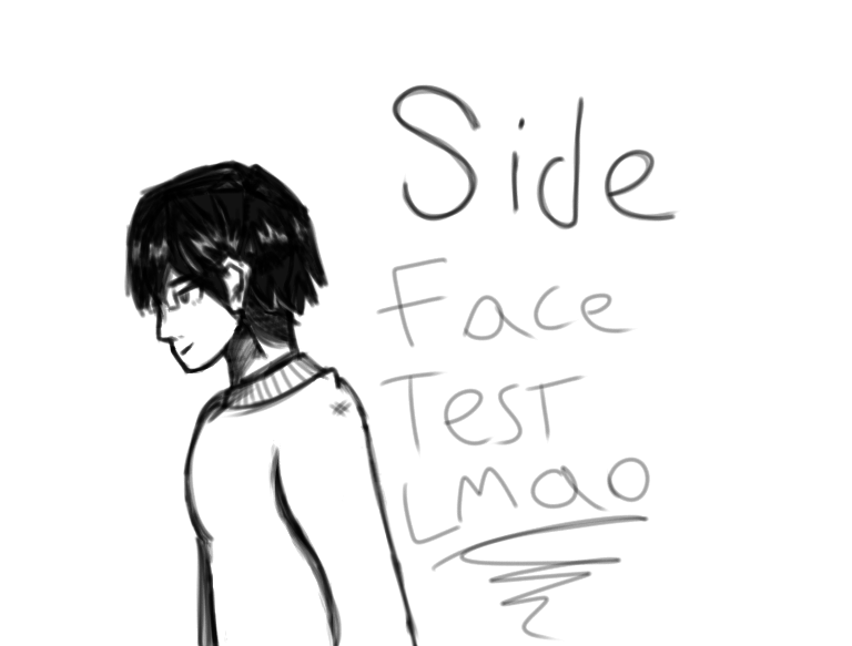 Tenya Iida side face sketch test - ibisPaint