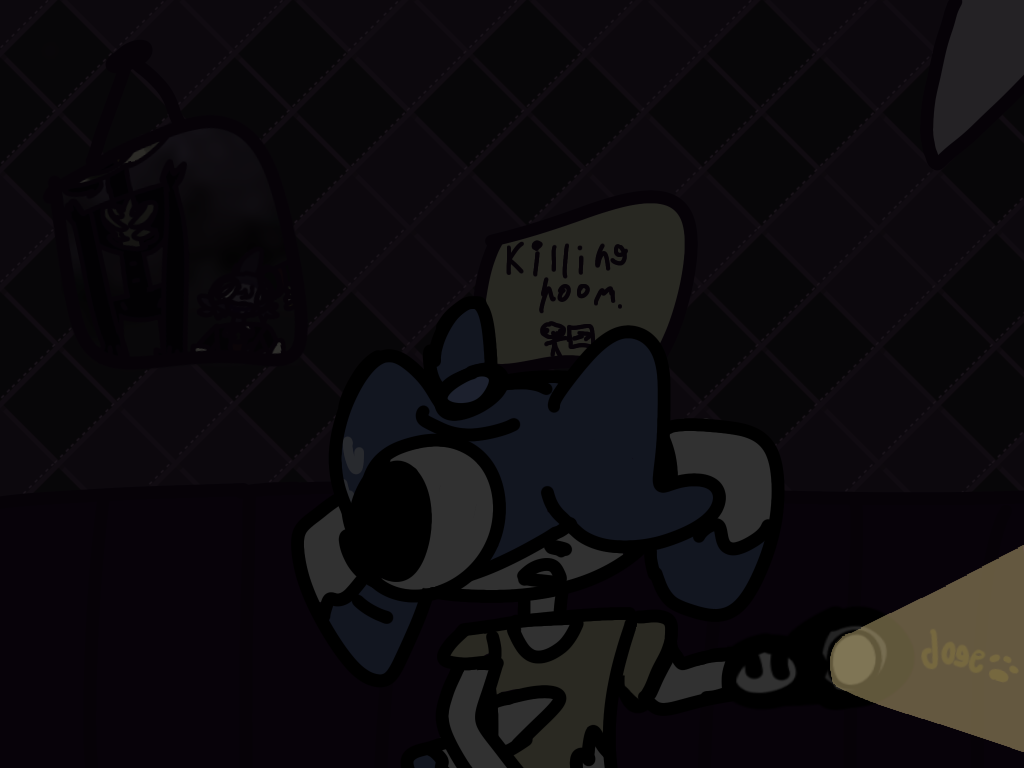 Bro is walking through a spook hallway - ibisPaint