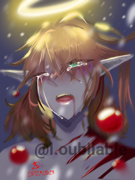 Random angel crying, dying... - ibisPaint