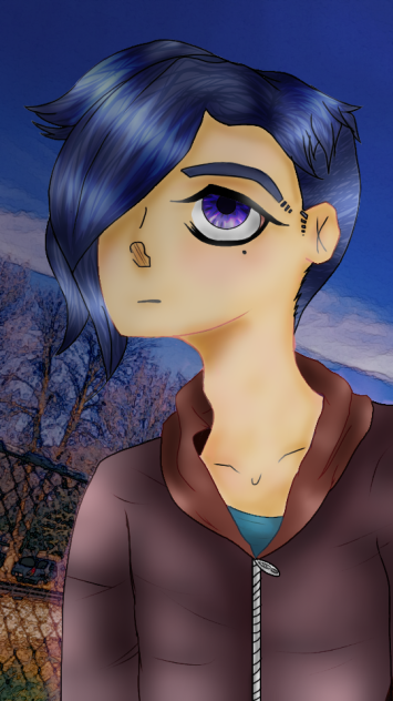 Blue haired boy - ibisPaint