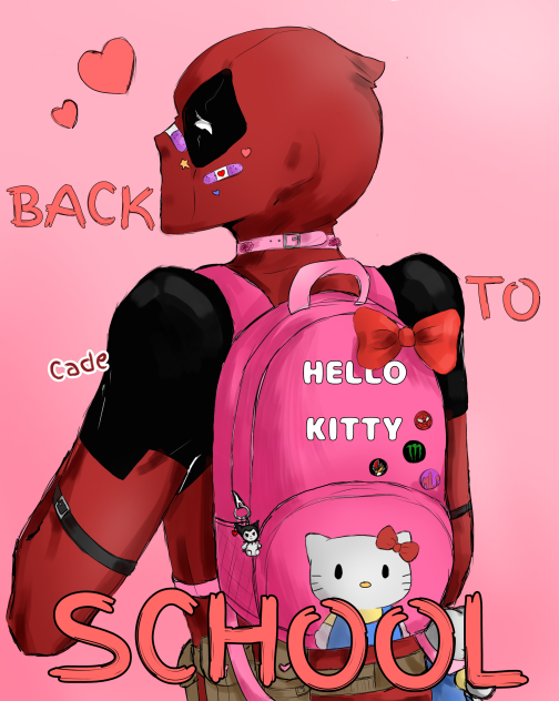 Deadpool here to remind u school coming - ibisPaint