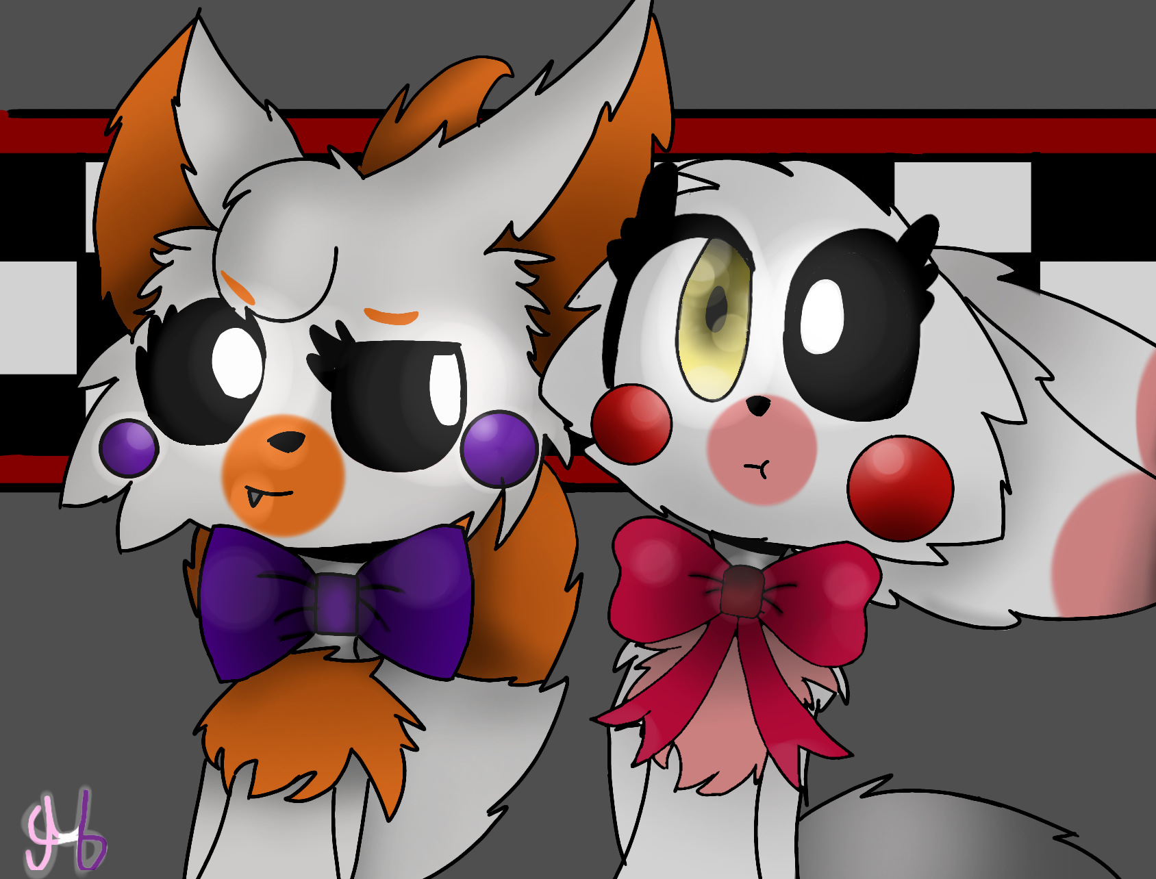 mangle&lolbit (FNaF) - ibisPaint