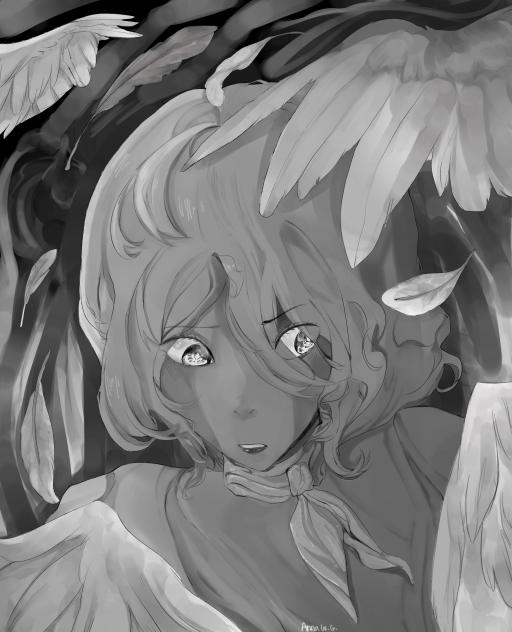 Grayscale boredom…😑 - ibisPaint