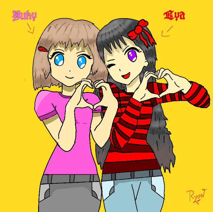Yuky e Lya_as melhores amigas - ibisPaint