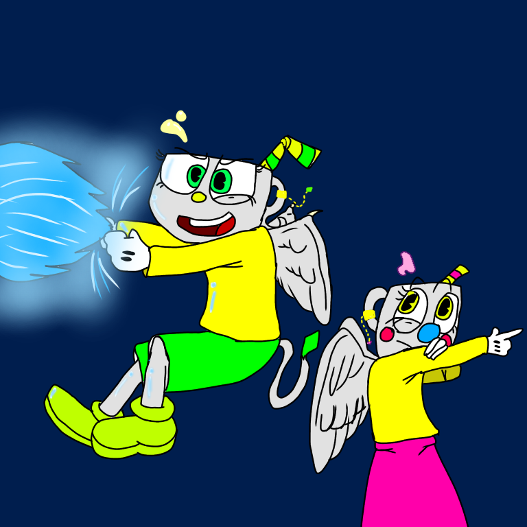 when I first did the ex move in cuphead - ibisPaint