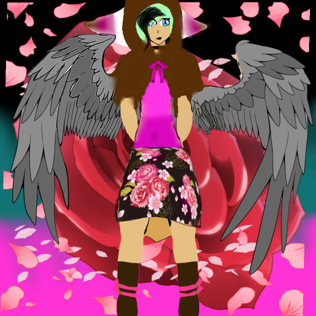 little red wolf angel - ibisPaint